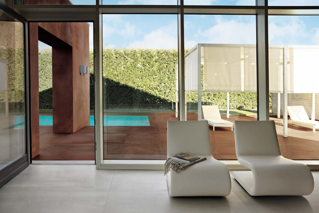 Blaze of glorious, oxidised metal look tiles | IndesignLive