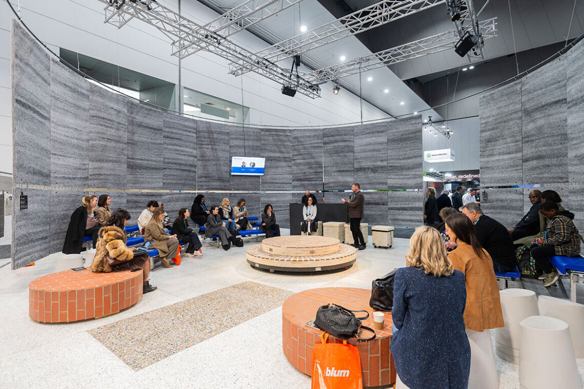 Zero-waste installation by Hassell and Autex