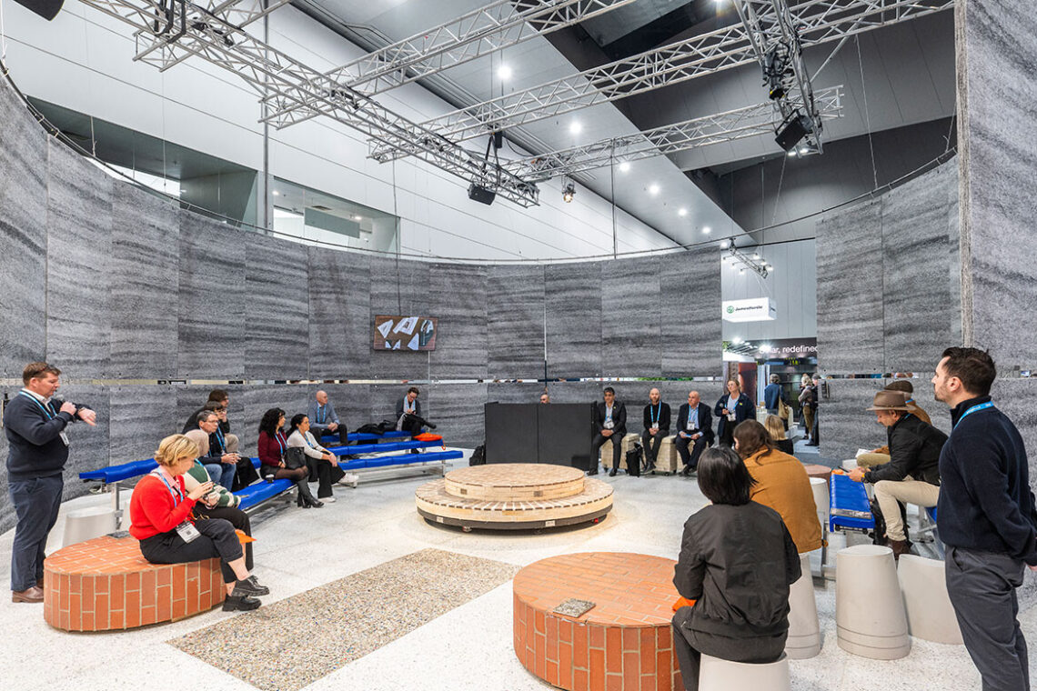 Zero-waste installation by Hassell and Autex