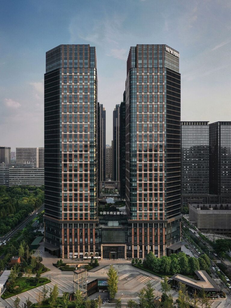 The sky well at Huashang Financial Center | IndesignLive