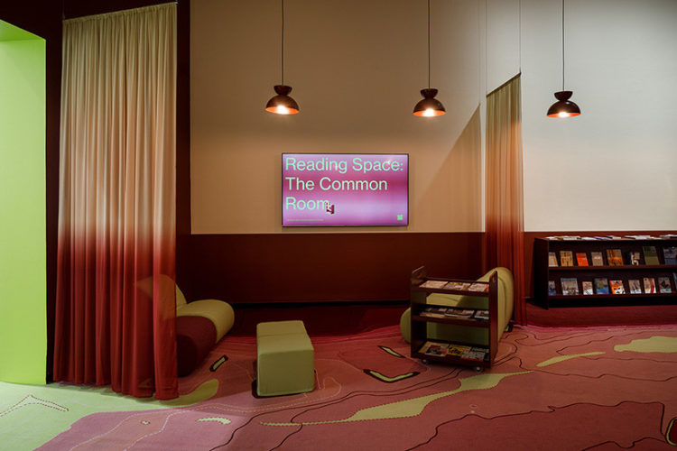 Custom flooring used for Reading Space exhibition | IndesignLive