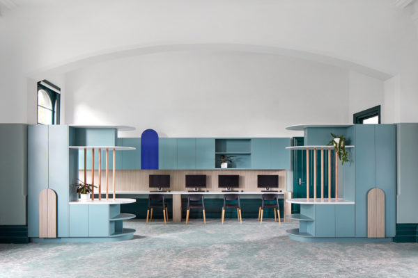 Colour pops make a creative learning space by Christopher Elliott Design
