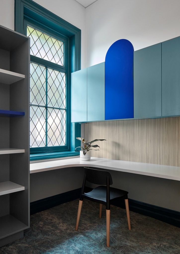 Colour pops make a creative learning space by Christopher Elliott Design