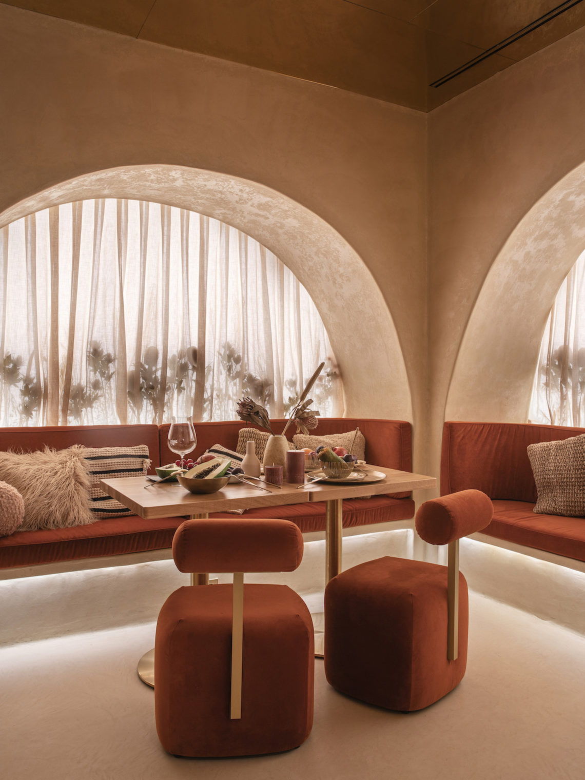 Masquespacio leans towards softer tones and adobe-style architecture ...
