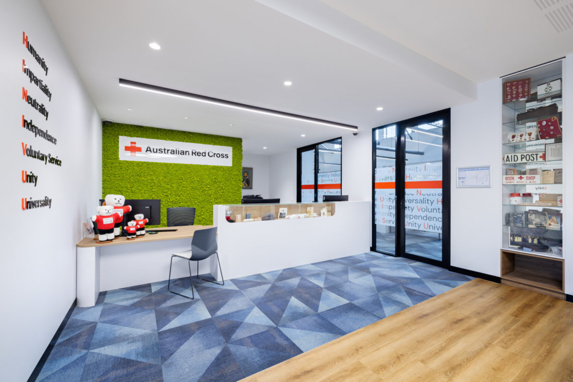 Milliken used by Liquid Design for Red Cross | IndesignLive