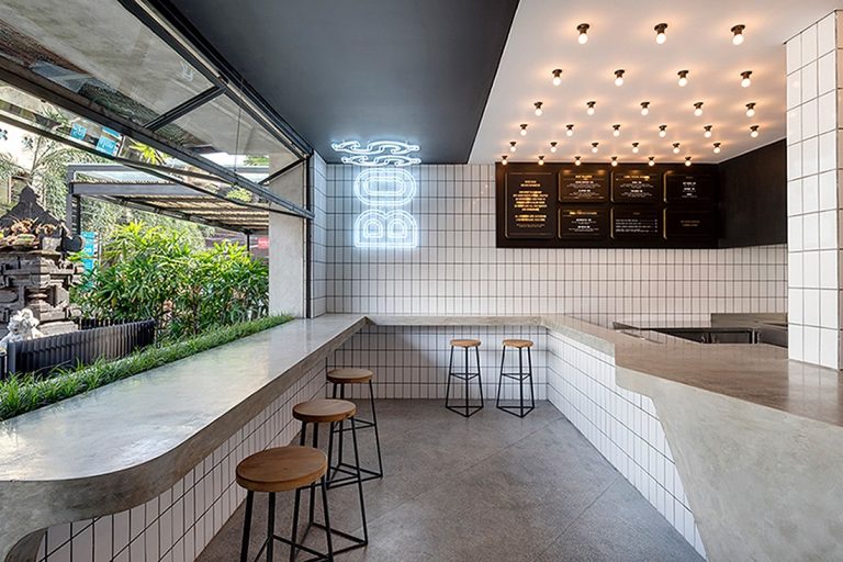 The cool minimalism of Bali’s BO$$MAN burger bar | IndesignLive