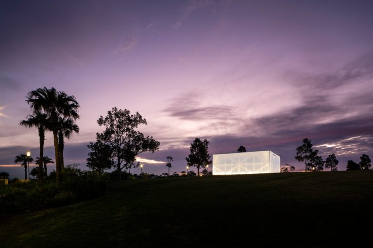 BLAK BOX is a light- and sound-filled pavilion that invites deep ...