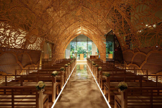 A Wedding Chapel With Kimono Inspired Motifs | Indesign Live: Interior ...