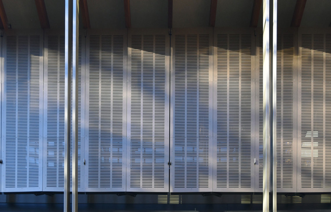 Motorised Vertical Bi-fold Screens - Shade Factor | IndesignLive