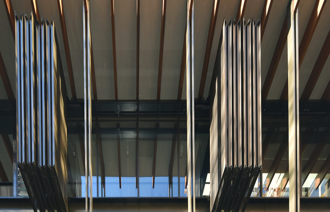 Motorised Vertical Bi-fold Screens - Shade Factor | IndesignLive