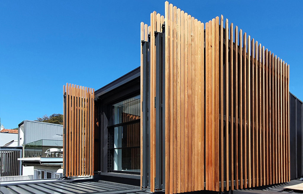 Motorised Vertical Bi-fold Screens - Shade Factor | IndesignLive