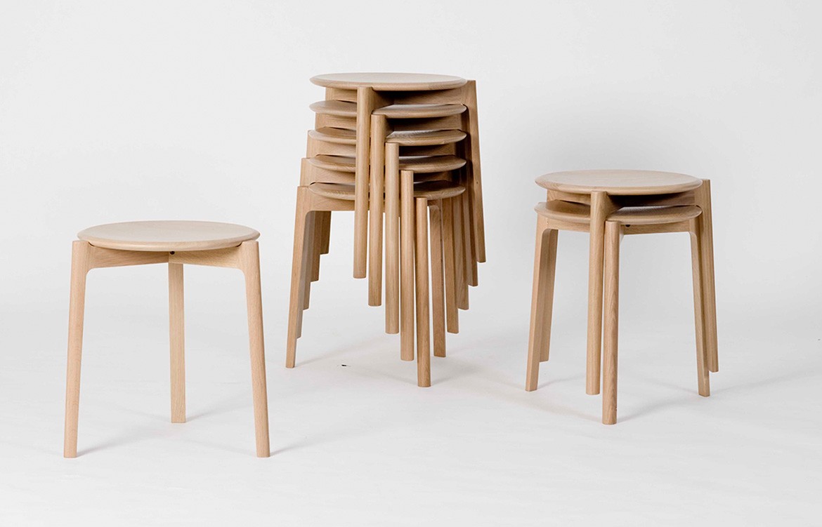 ercol Svelto Round Stacking Stool | Temperature Design | IndesignLive