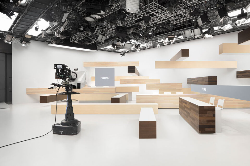 Nendo's Time Sensitive TV News Studio Set | Indesign Live: Interior ...