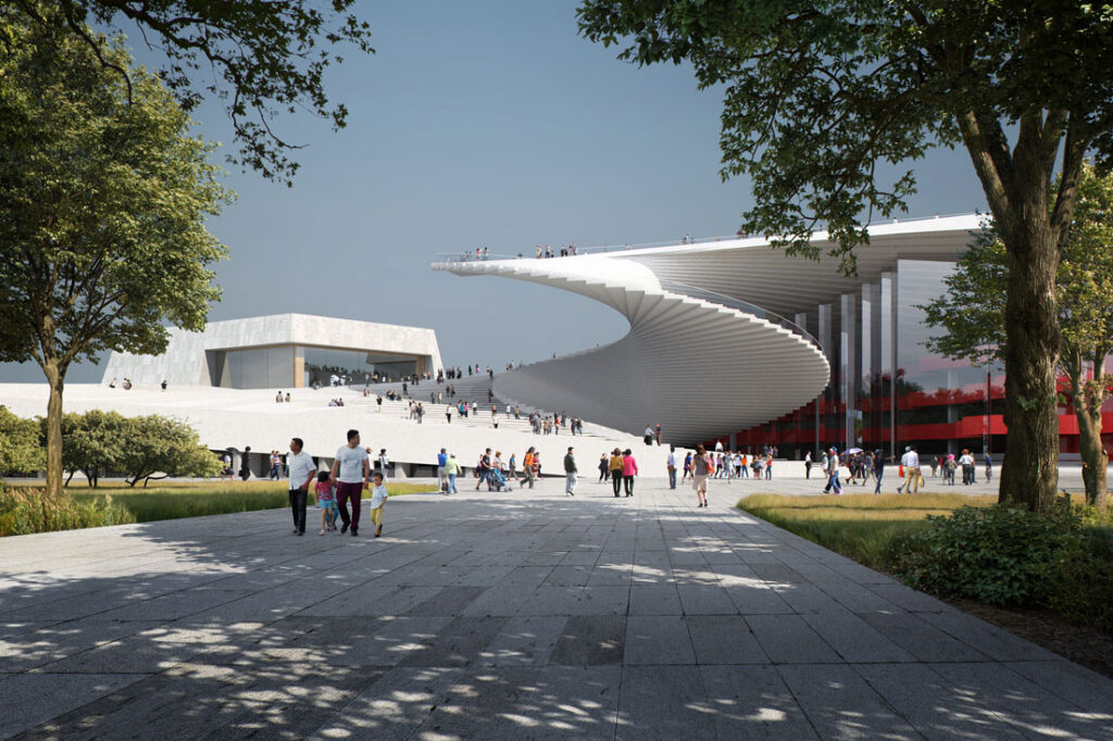 Snøhetta's Helical Design Chosen For Shanghai Grand Opera House ...