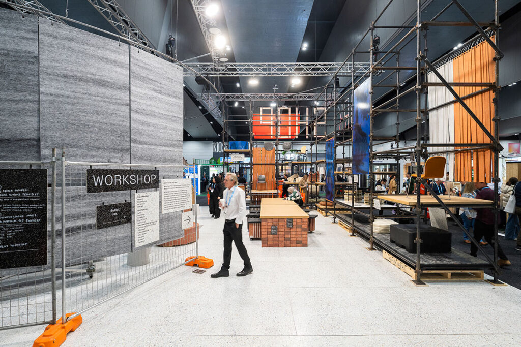 Zero-waste installation by Hassell and Autex